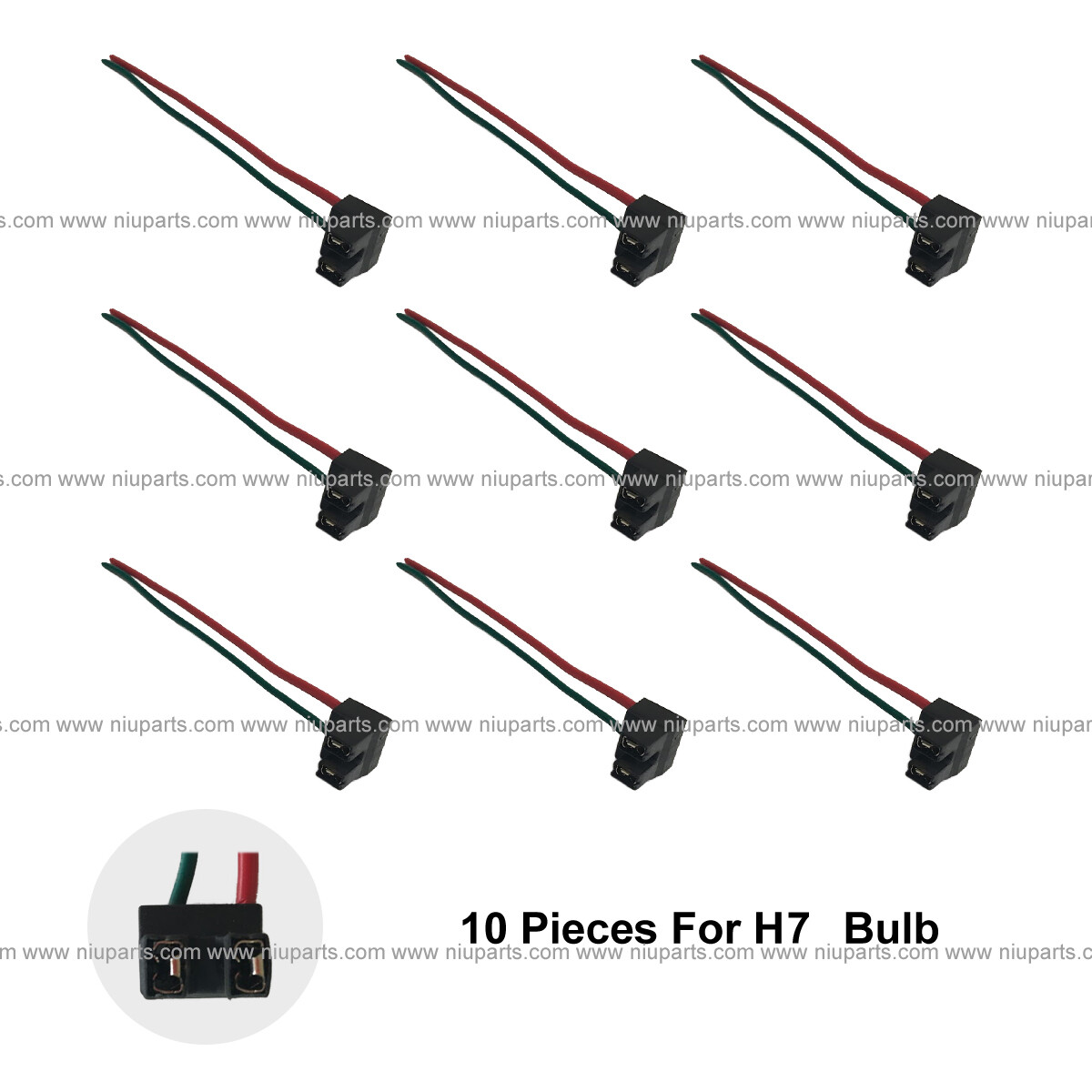 10pcs 2 Wire 2 Pin Female Universal Headlight for H7 Bulb Connector ...