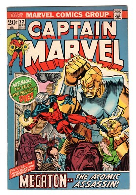 CAPTAIN MARVEL 22 FN/VF (7.0) MEGATRON, THE ATOMIC ASSASSIN! (SHIPS ...