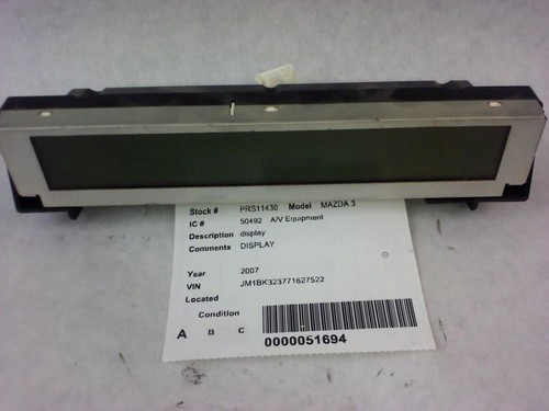 Audio Equipment Radio Display Fits 06-07 MAZDA 3 164166 | eBay