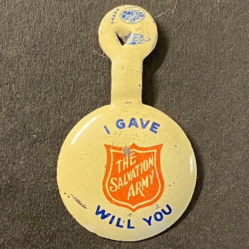 The Salvation Army "I Gave Will You" Steel Fold Over Lapel Pin 3/4 ...