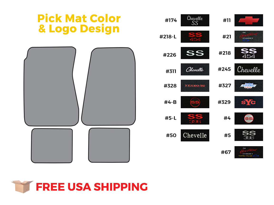 FITS 1968-1972 Chevrolet Chevelle Floor Mat 4pc Loop | eBay
