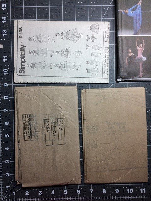 Simplicity 5138 Misses Ballet Dance Costume Sewing Pattern RR 14 - 20 ...