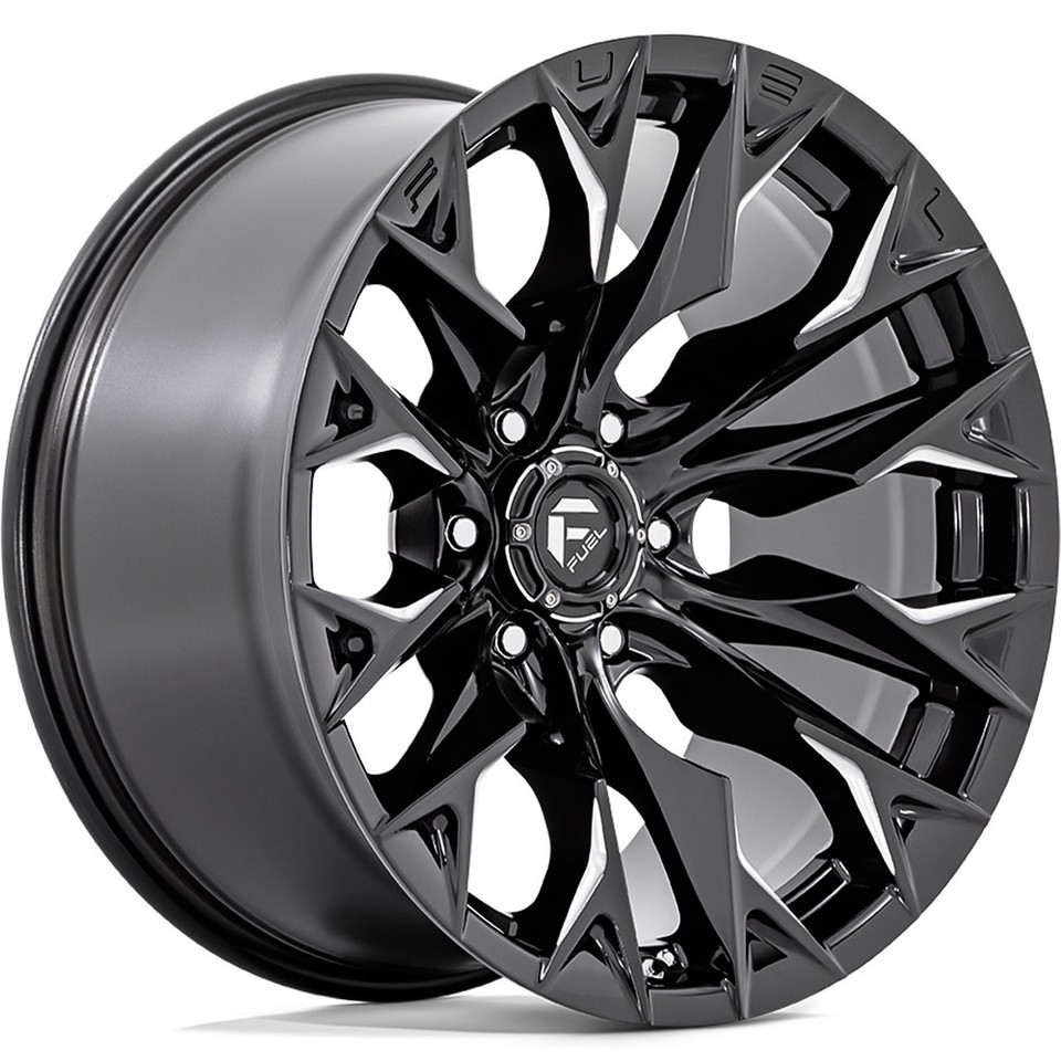 4 Wheels 20" D803 Flame 6 20x10 6x135 Gloss Black -18ET 87.1CB ...