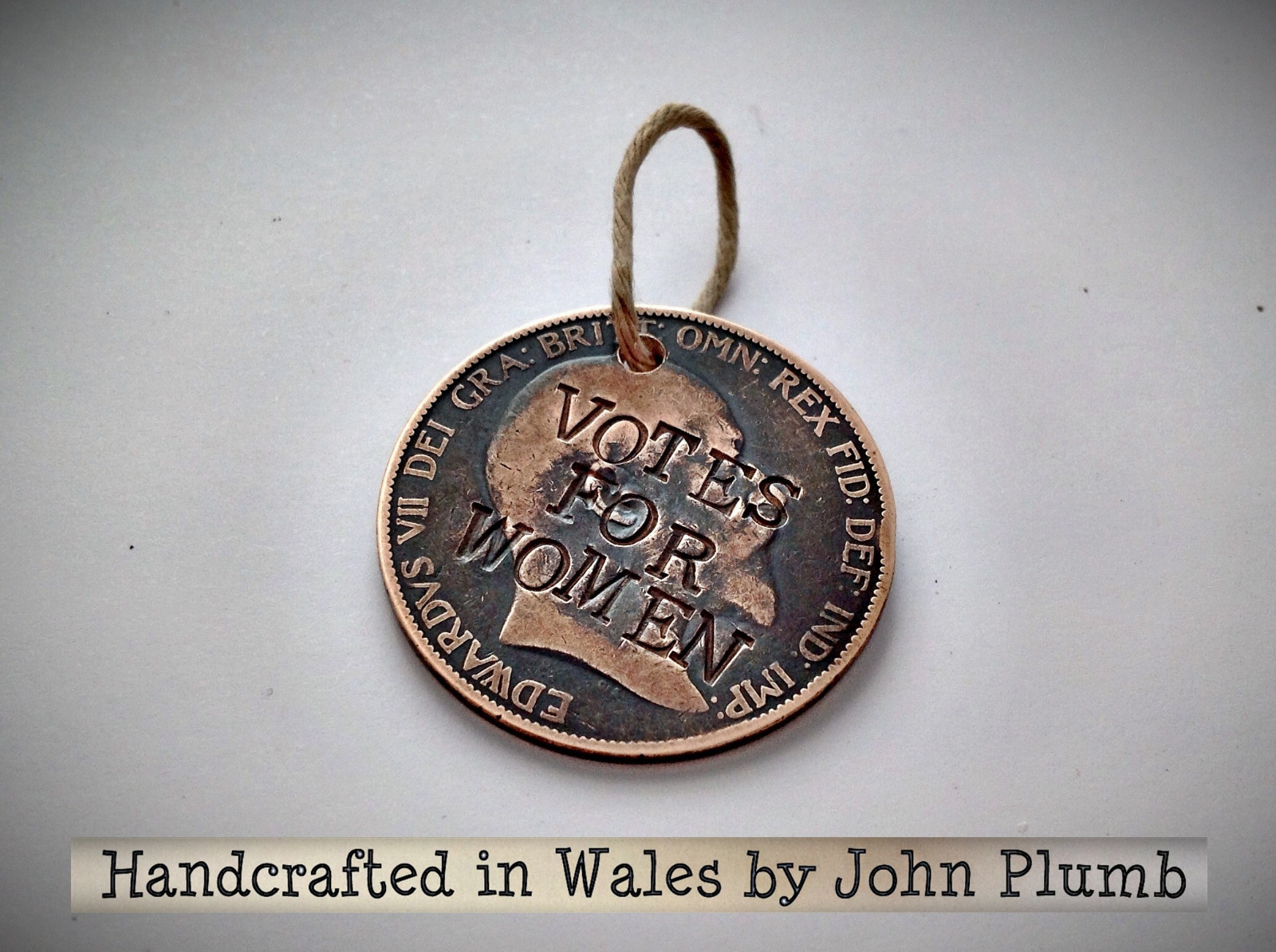 Edward VII Defaced Penny Coin Suffragette KeyFob Votes for Women Emily ...