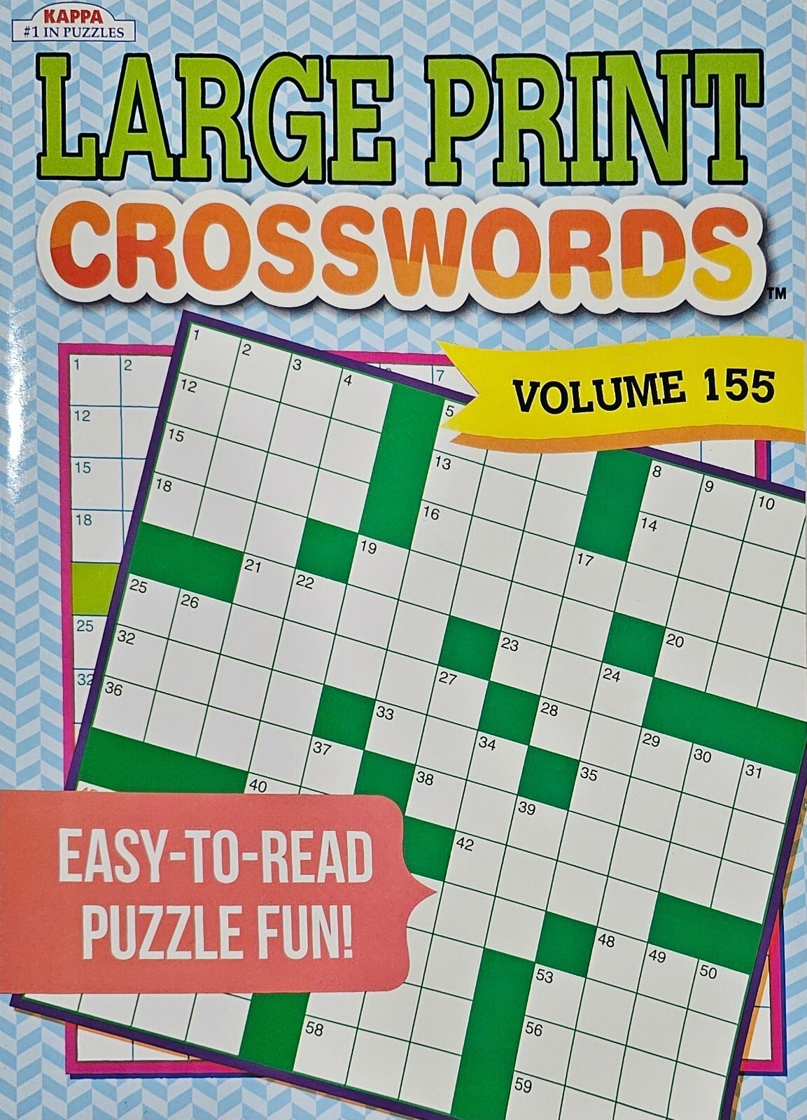 5 Kappa Puzzles Large Print Crosswords Activity Books Vol# 152-156 Easy ...