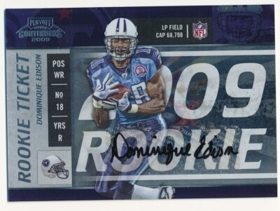 DOMINIQUE EDISON 2009 PANINI CONTENDERS ROOKIE TICKET #162 AUTOGRAPH RC ...
