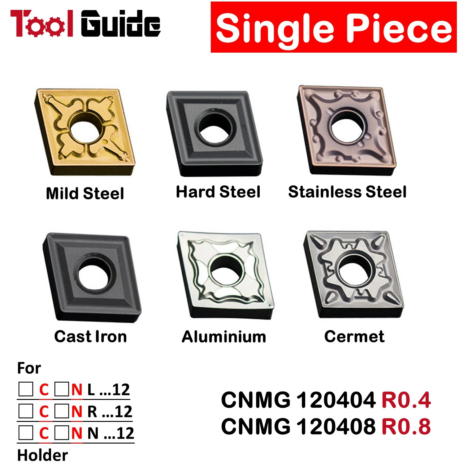 1pc CNMG 120404 120408 Turning Cylindrical Indexable Lathe Carbide ...