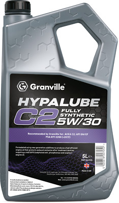 Granville 5w30 C2 Fully Synthetic Engine Oil 5L Mid Saps ACEA: C2 API ...