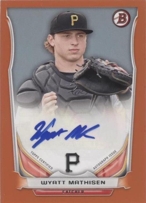 2014 Bowman - Retail Prospect Autographs Wyatt Mathisen #PA-WM Orange ...