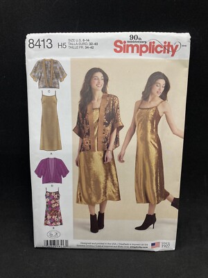 Simplicity 8413 Slip Dress in two lengths and kimono | eBay
