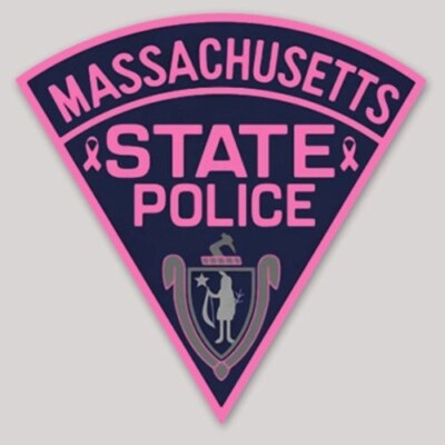 3 Inch Non-Reflective Full Pink Massachusetts State Police Logo Sticker ...