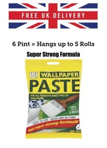 Extra Strong Wallpaper Paste Glue Adhesive Super Stick 5 Rolls All Weights 5013748000077 | eBay