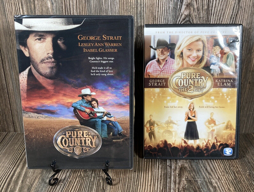 Pure Country 2 Lot DVD FS George Strait NEW + Pure Country 2 DVD WS Pre ...