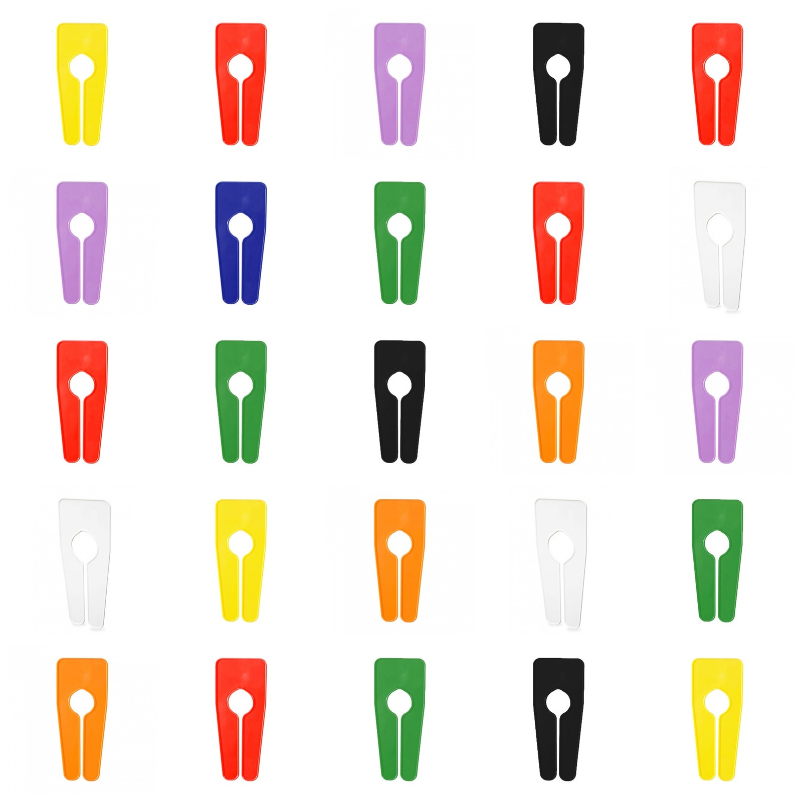 50pc Set Mix Colour Garment Clothing Plastic Rail Dividers Organise ...