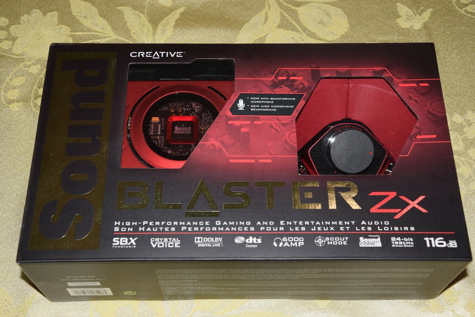 Creative Sound Blaster Zx SBX Gaming Audio Card w High Performance ...