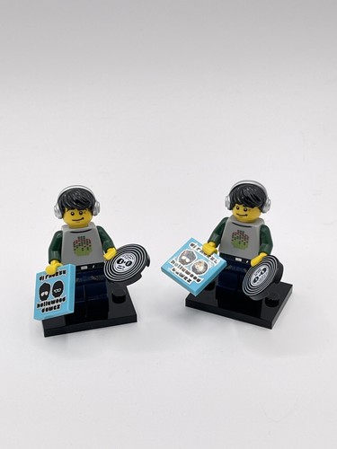 Lot x2 Lego Minifigure Series 8 - ‘DJ’ Complete w/ Stand, Vinyl Record ...
