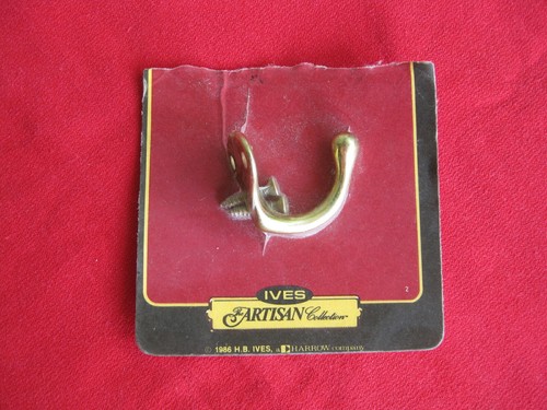 Vintage Ives Artisan Collection Single SOLID BRASS Wardrobe Hook | eBay
