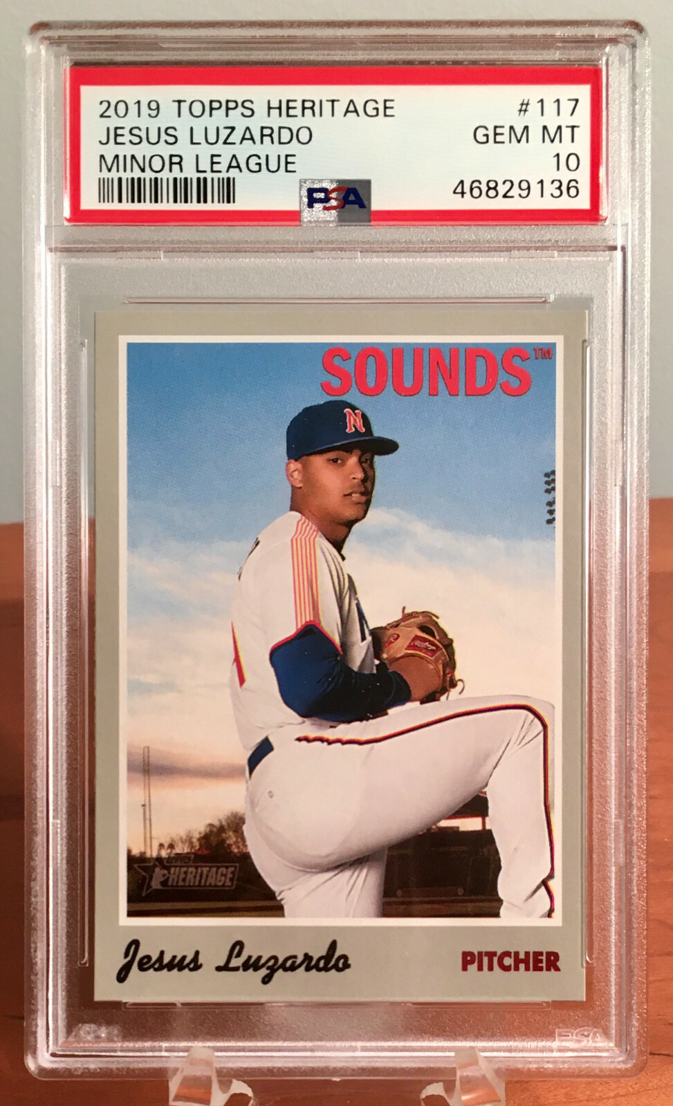 2019 Topps Heritage Minors JESUS LUZARDO Pre Rookie #117 PSA 10 GEM ...