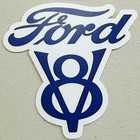 Vintage Ford Motor Co Ford Blue V8 Logo Laminated Vinyl Decal | eBay