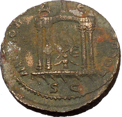 TREBONIANUS GALLUS 251AD Temple Architectural RiverGod Roman Coin ...