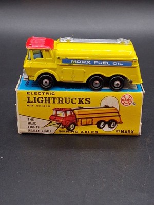 Vintage 1969 Marx Light Trucks Marx fuel oil Tanker Truck Original Box ...