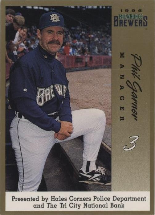 1996 Milwaukee Brewers Police - Phil Garner Hales Corner Police for ...
