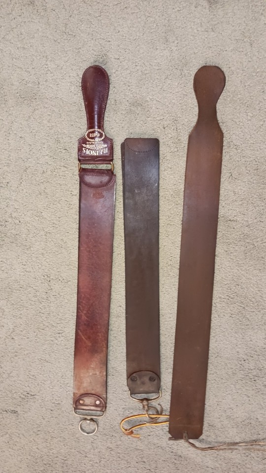 Vintage Leather Barber Straps 19" 24" & 25" Lot of 3 | eBay