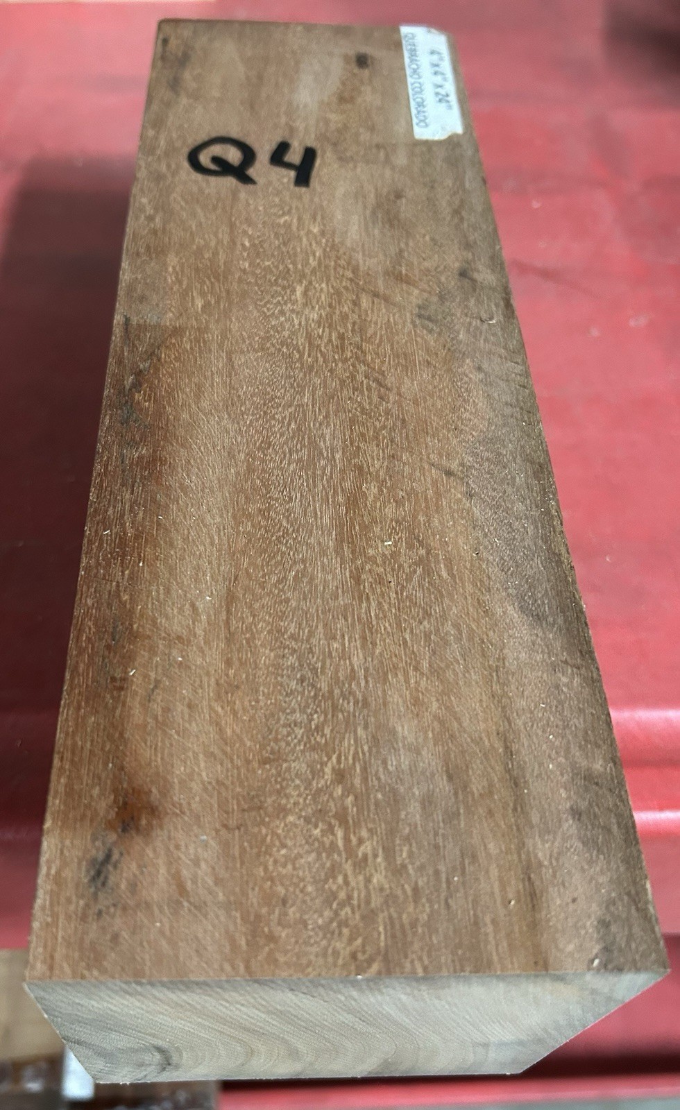 ONE BEAUTIFUL KILN DRIED RED QUEBRACHO TURNING BLANK WOOD LUMBER 4 X 4 ...