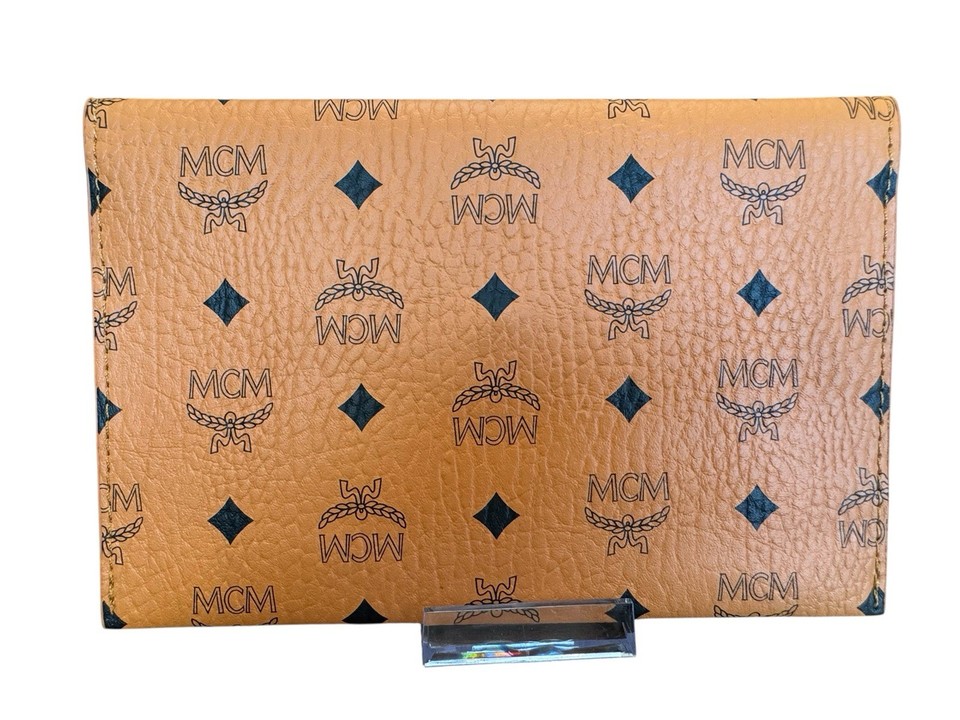 Authentic MCM Envelope Pouch Clutch Cognac Visetos Novelty GWP New - No ...
