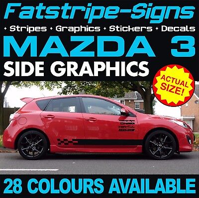 to fit MAZDA 3 MPS GRAPHICS DECALS STICKERS STRIPES CAR VINYL 1.6 2.0 2 ...