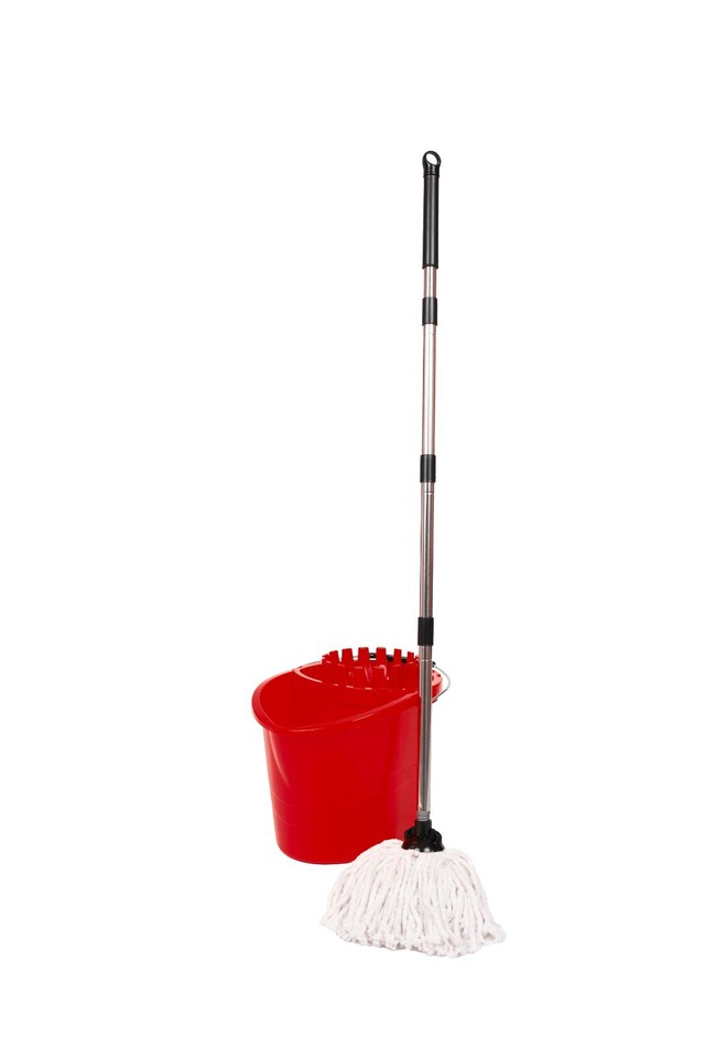 Mop and Bucket Set Floor Mops 16L Wringer Mopping Industrial Plastic Color Coded | eBay UK