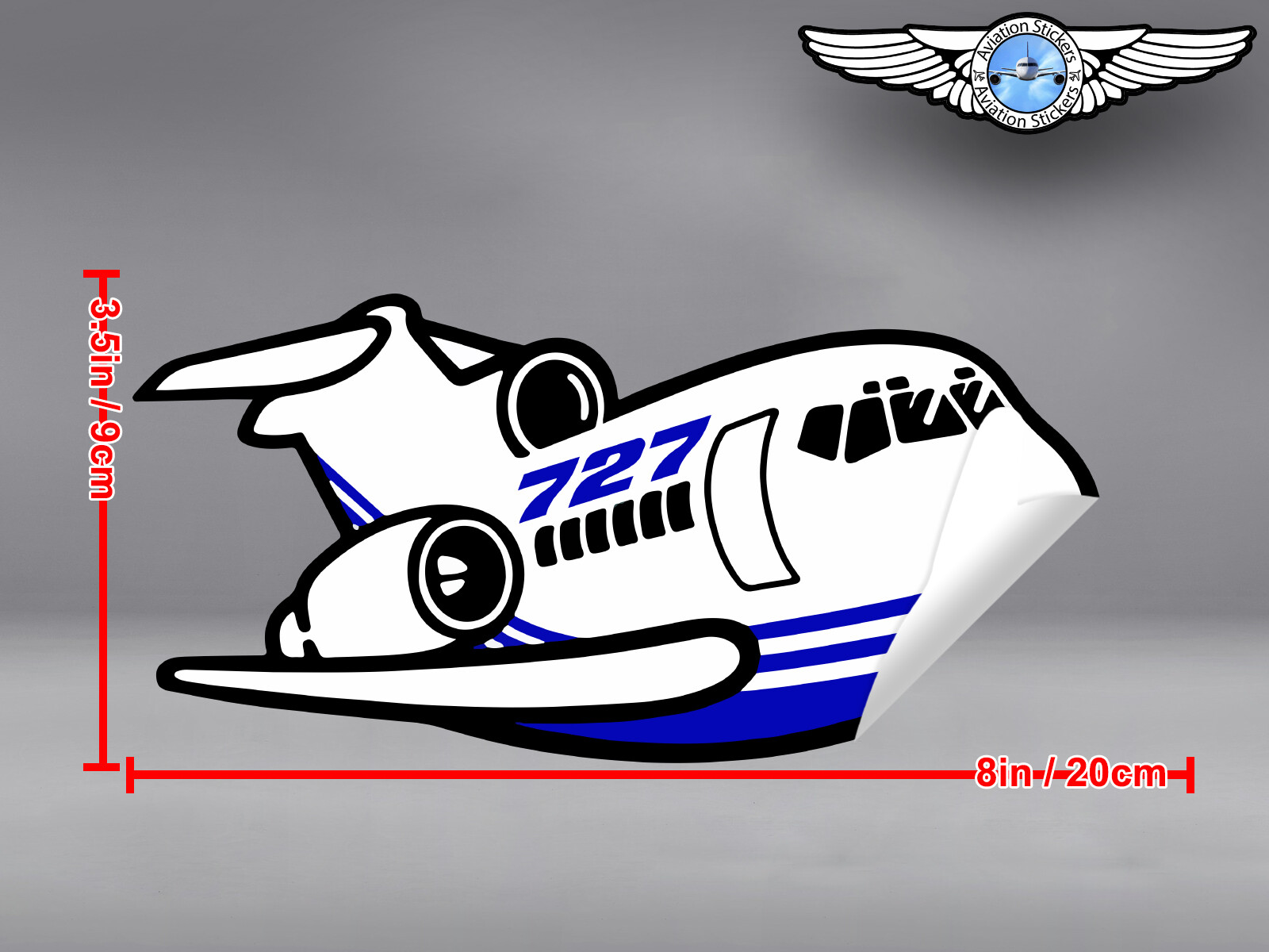 BOEING B 727 B727 CUT TO SHAPE DECAL / STICKER | eBay