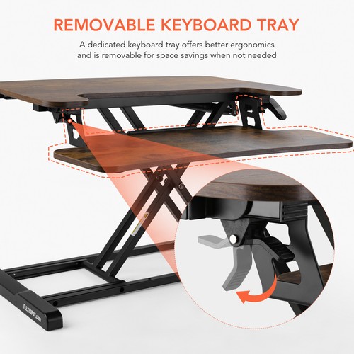 FlexiSpot 35" Standing Desk Riser Keyboard Tray Stand Up Desk Converter ...