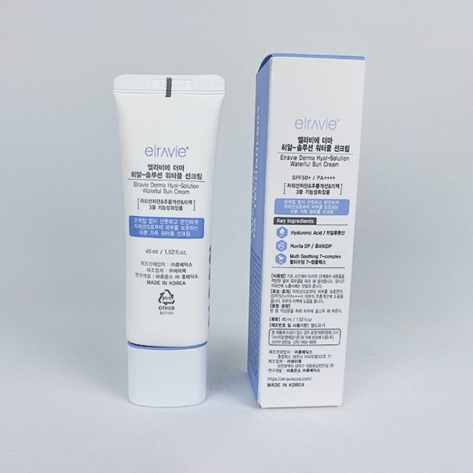 DERMA ELRAVIE Derma Hyal-Solution Waterful Sun Cream SPF 50+/PA++++1 ...