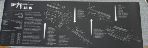 Gun Cleaning Mat for AR15 Breakdown Schematics AR-15 Parts Diagram | eBay