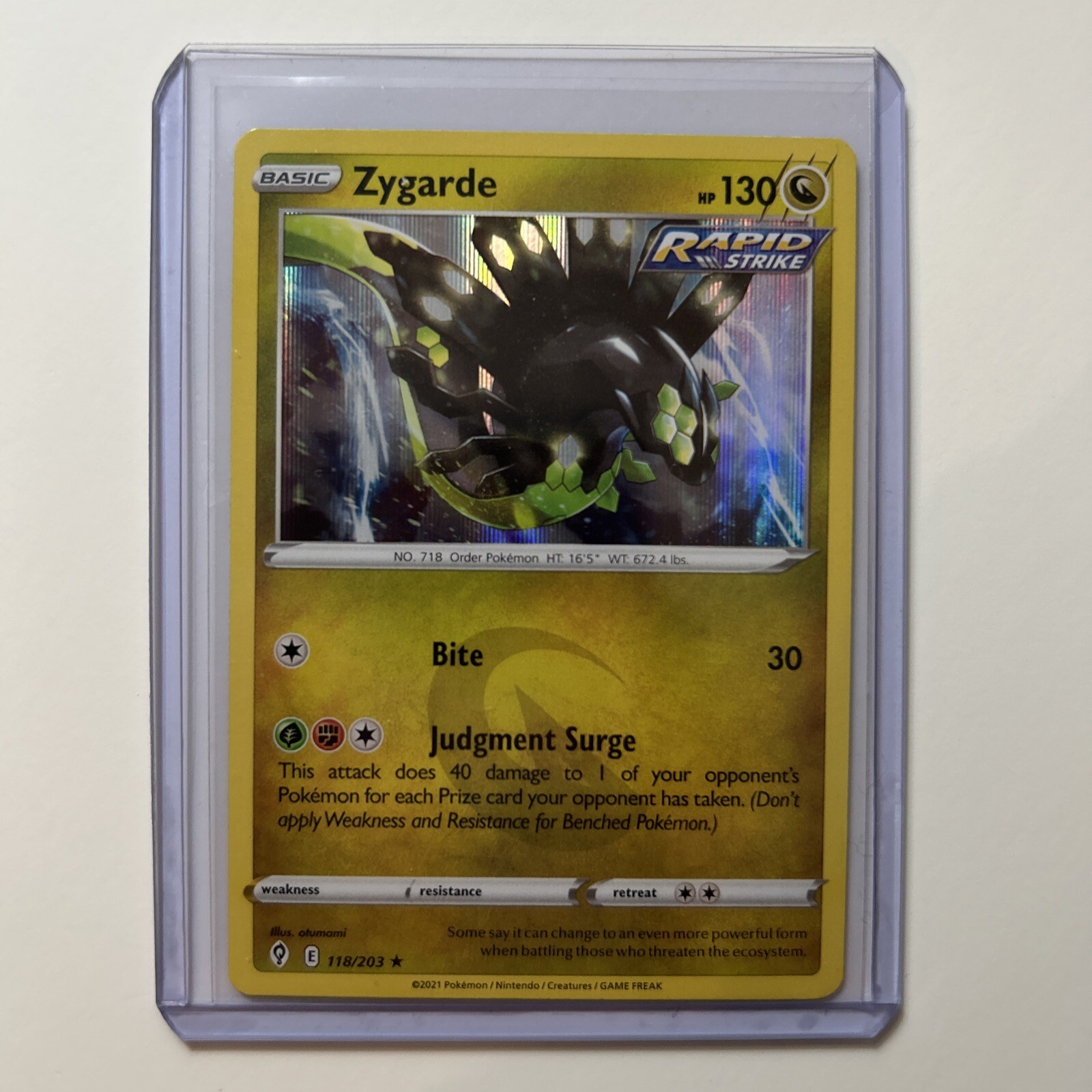 Zygarde 118/203 Evolving Skies Holo Rare Pokemon Card 2021 LP-NM | eBay