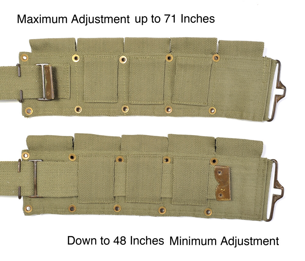 XXL WW2 U.S. M1923 Cartridge Belt Dark OD marked JT&L® 1944 XXL will ...