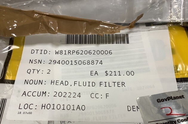 GENUINE CAT 392-5357 2019774 HEAD BASE AS OIL FILTER FOR FMTV MRAP C7 ...