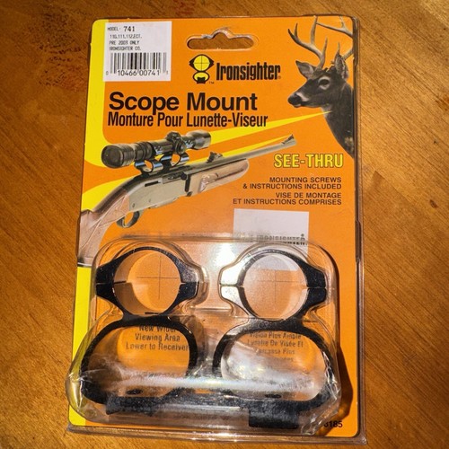 VTG Ironsighter See-Thru Scope Mount Rings Savage 110 model 741 Black ...