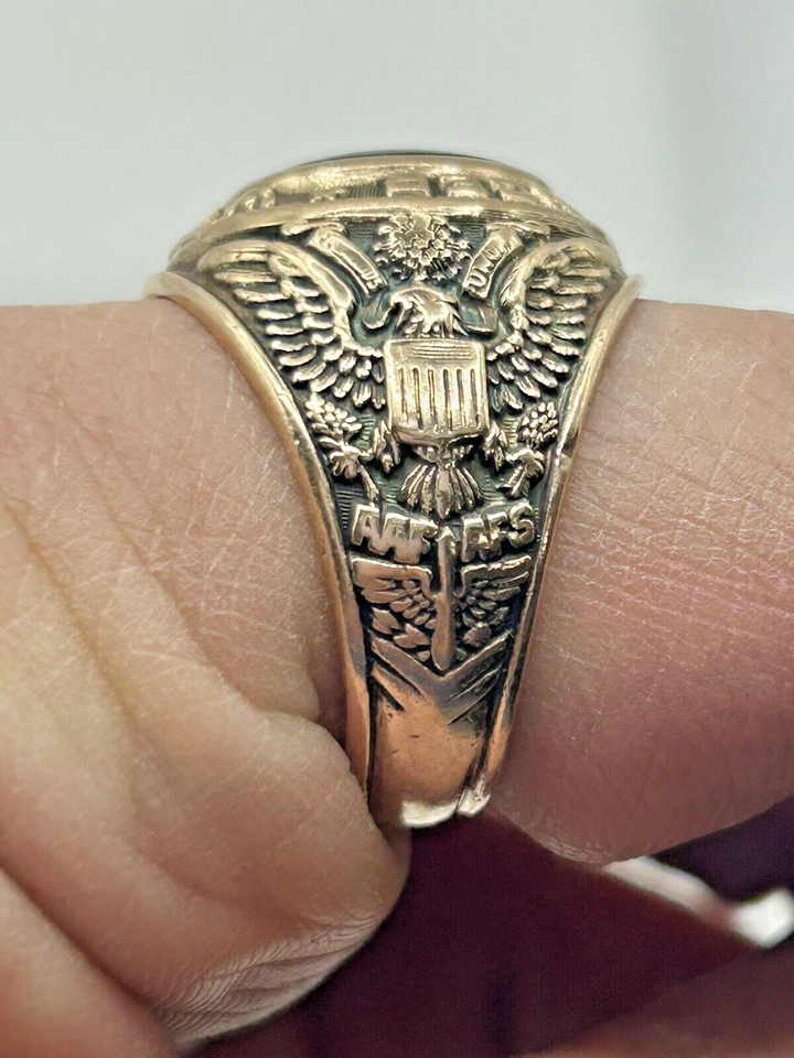 Antique WWII Military United States Army Air Force 10k GOLD Pilot Ring ...