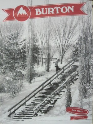 BURTON snowboards 2013 KELLY CLARK/ZAK HALE promo poster New Old Stock ...
