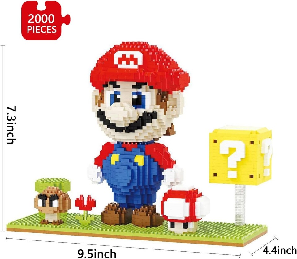 Super Mario Magic Blocks Set,2000 Pcs Mini Building Blocks Challenging ...