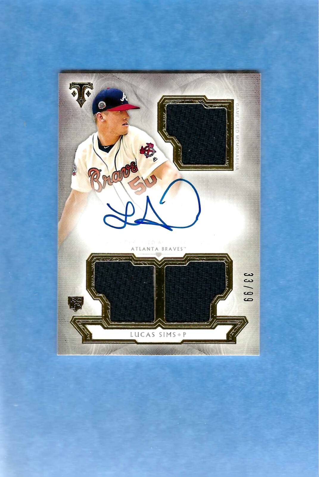 2018 Topps Triple Threads /99 Lucas Sims #RFPAR-LS Rookie Auto RC ...