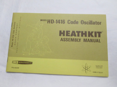HEATHKIT ~ MODEL # HD-1416 ~ CODE OSCILLATOR MANUAL ~ GOOD CONDITION | eBay