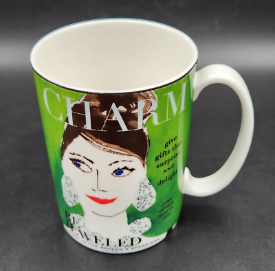 Kate Spade New York Mug Make Headlines Be Jeweled Lenox Ceramic Green ...