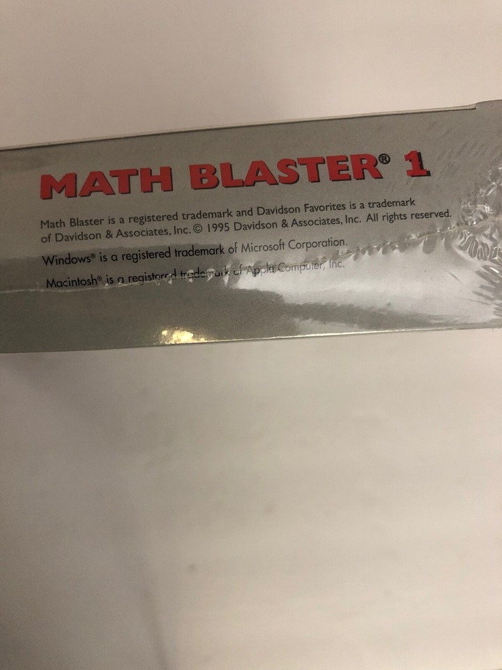 DAVIDSON MATH BLASTER 1 CD-ROM WINDOWS 95 3.1 MAC BRAND NEW IN BOX | eBay