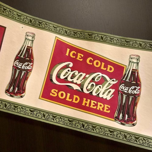 Vintage Coca-Cola Advertising Wall Paper Border Roll 15 Feet READ | eBay