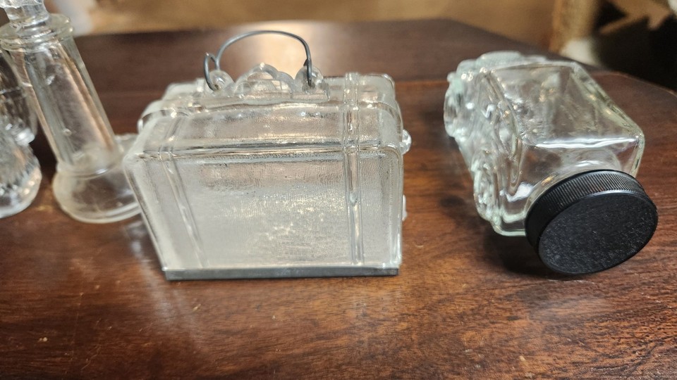 Antique vintage glass candy containers lot Of 4 | eBay
