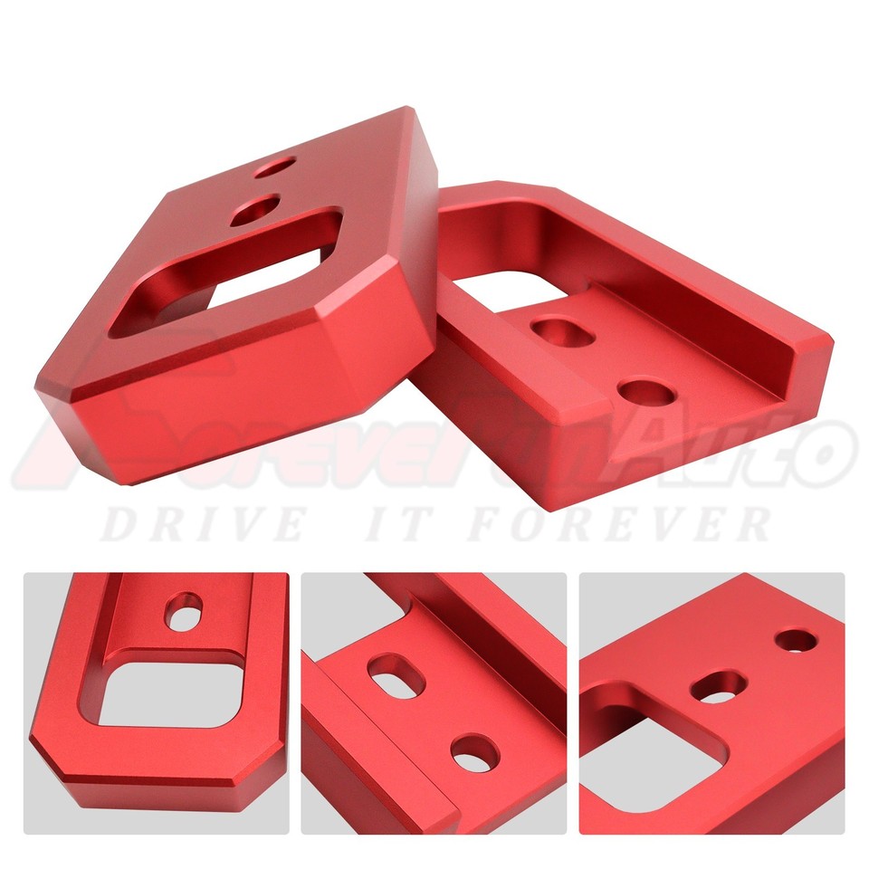 2x Front Tow Hooks for Toyota Tacoma 2024-26/ 4Runner 2025-26 Red Left ...