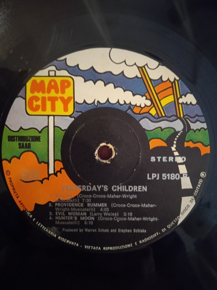RARE! YESTERDAY'S CHILDREN LP - ITALY 1971 Map City LPJ 5180 garage ...
